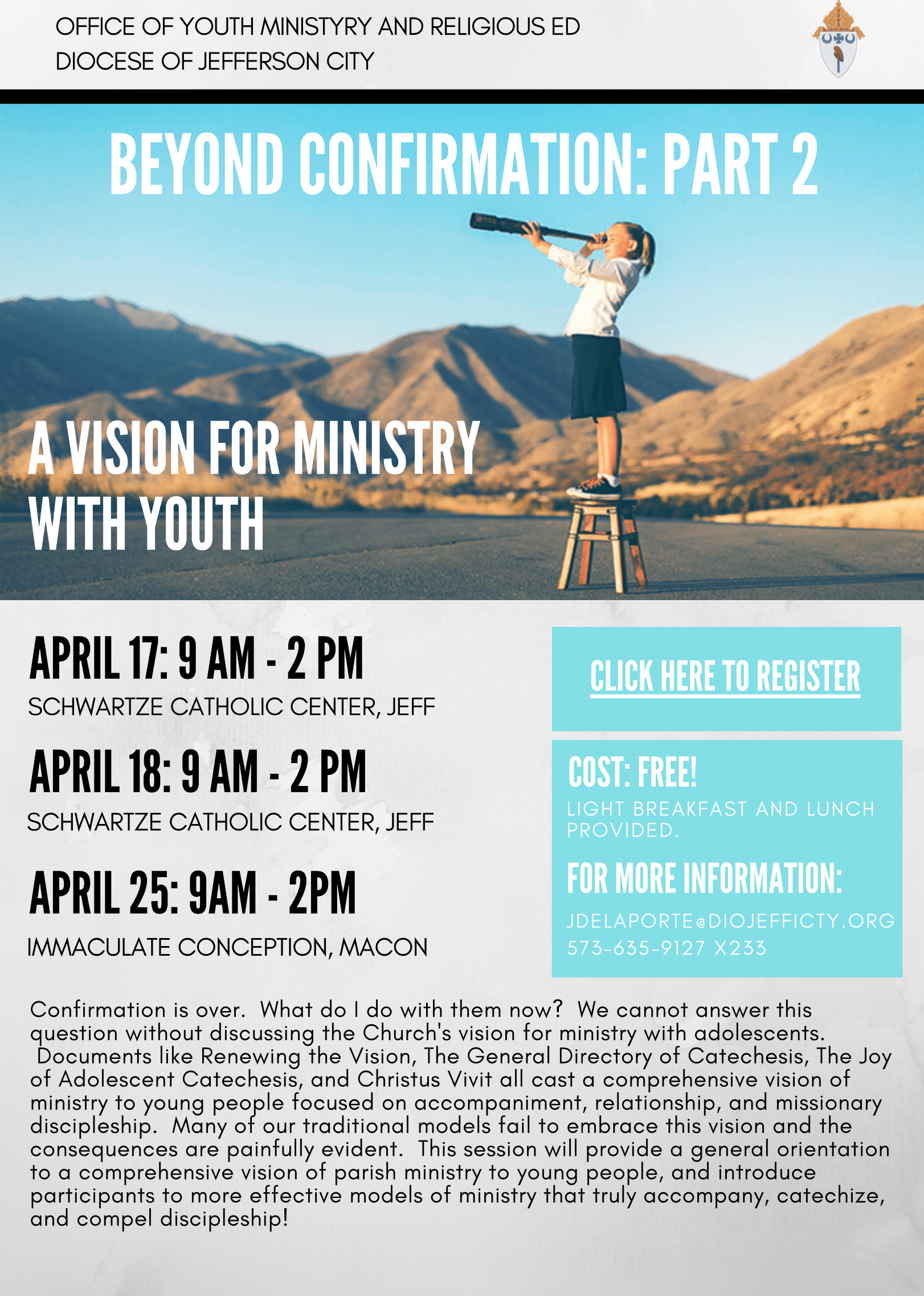 Beyond Confirmation Part 2 Flyer | Diocese of Jefferson City