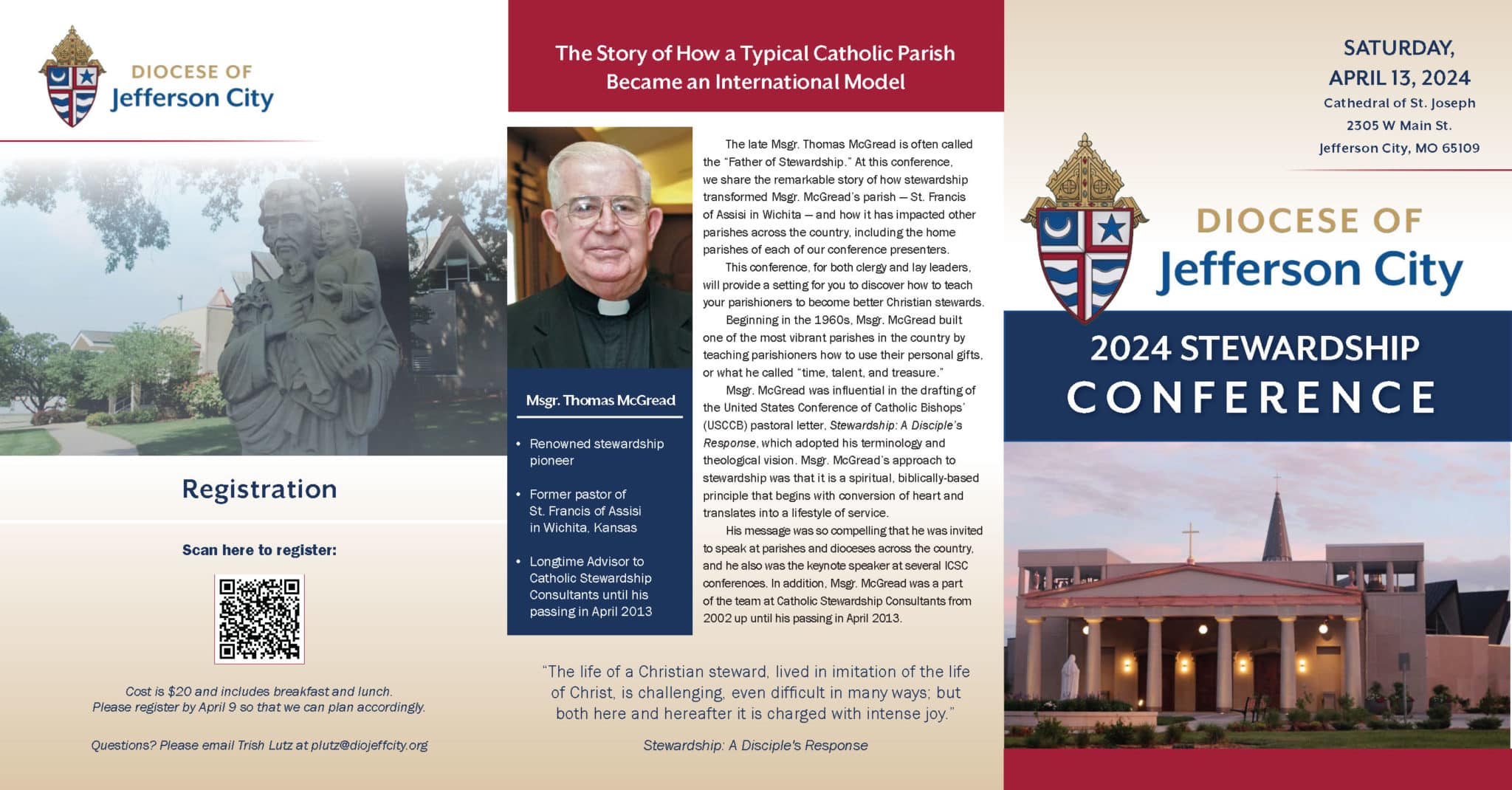 2024 Stewardship Conference Brochure Page 1 | Diocese of Jefferson City