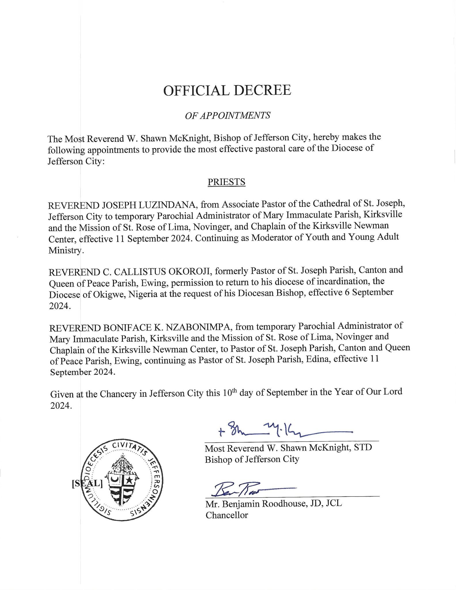 16 September 2024 | Diocese of Jefferson City