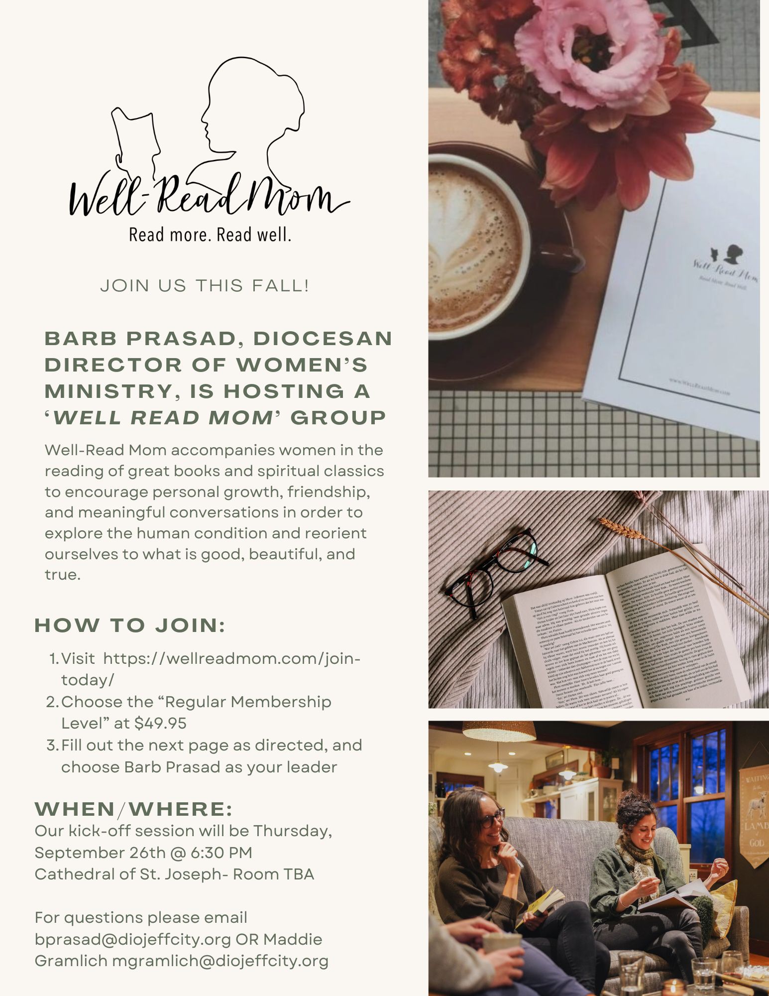 Well Read Mom Group Bulletin Flyer | Diocese of Jefferson City