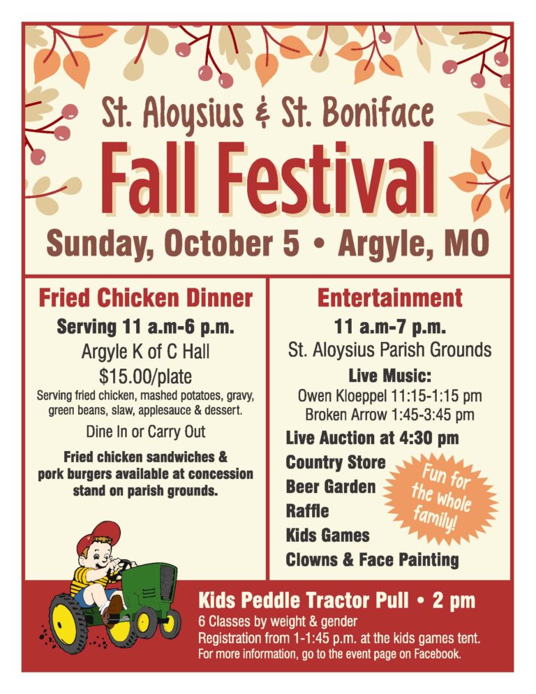 2025 Fall Festival Flyer | Diocese of Jefferson City