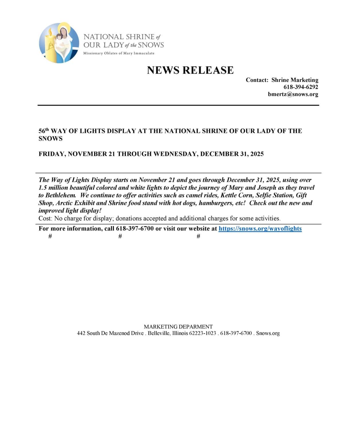 Way of Lights Display (Belleville, IL) | Diocese of Jefferson City