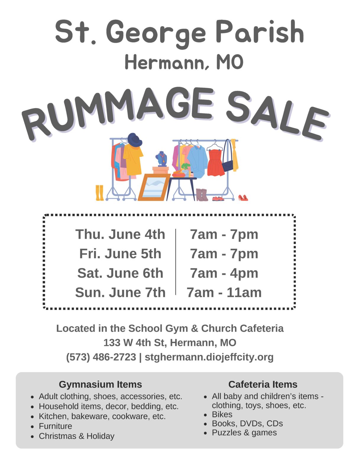 St. George Annual Rummage Sale (Hermann) | Diocese of Jefferson City